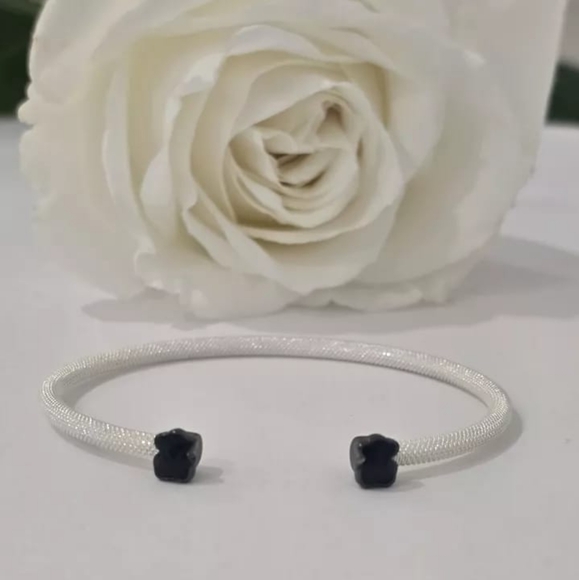 Tous | Jewelry | Tous Fine Silver Mesh Color Cuff Bracelet With Onyx ...